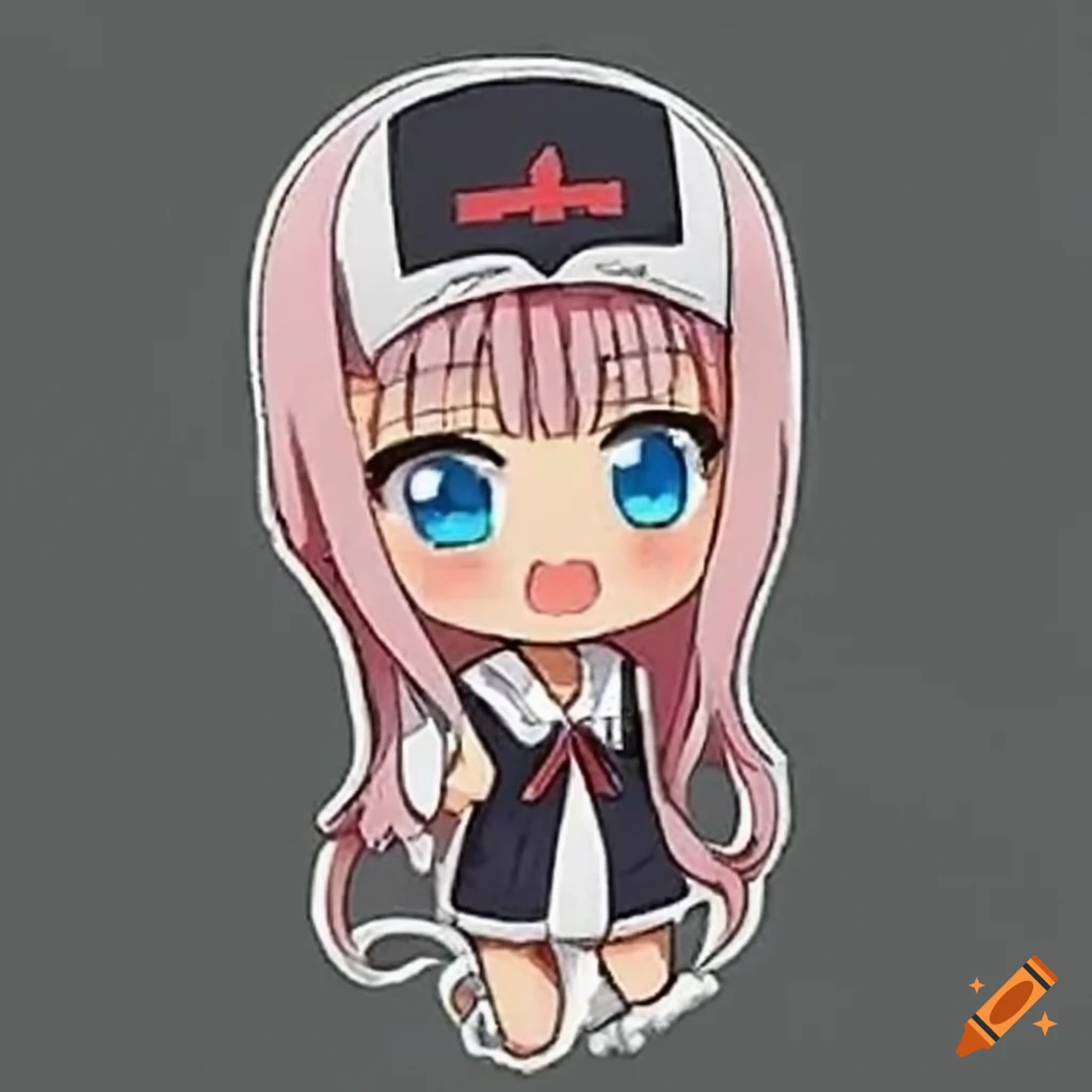 Cute chibi chika fujiwara sticker on Craiyon