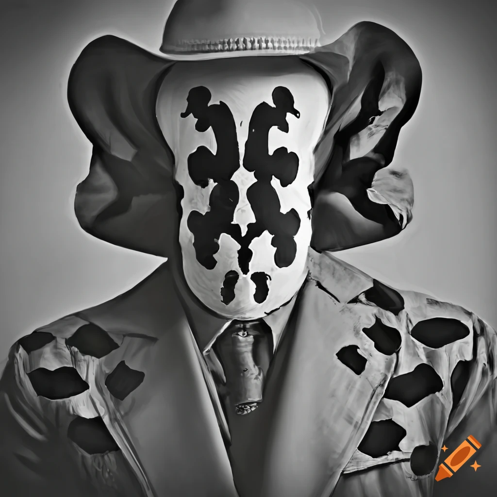 Inkblot art inspired by rorschach test on Craiyon