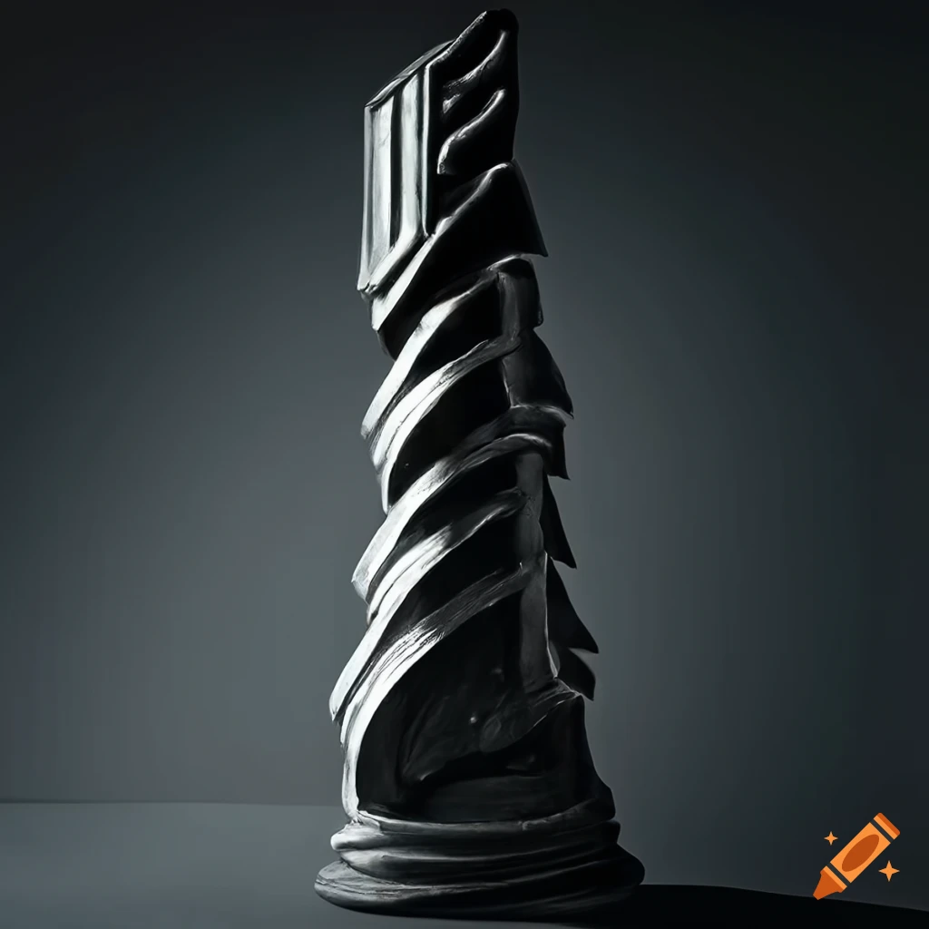 Detailed metalwork with architectural stave carving style on Craiyon