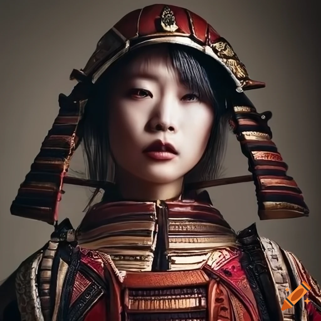 Image of a female samurai warrior on Craiyon