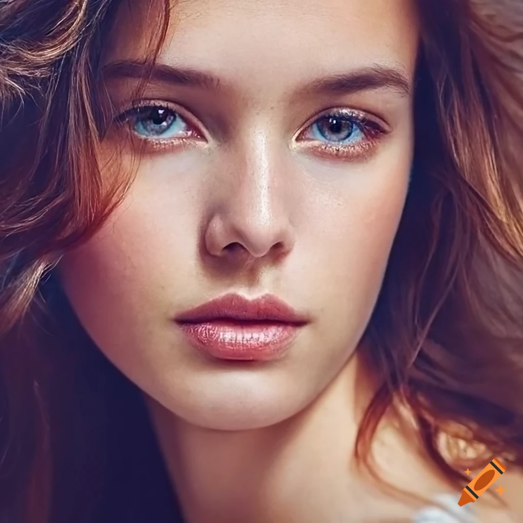 Photorealistic portrait of a young female model on Craiyon
