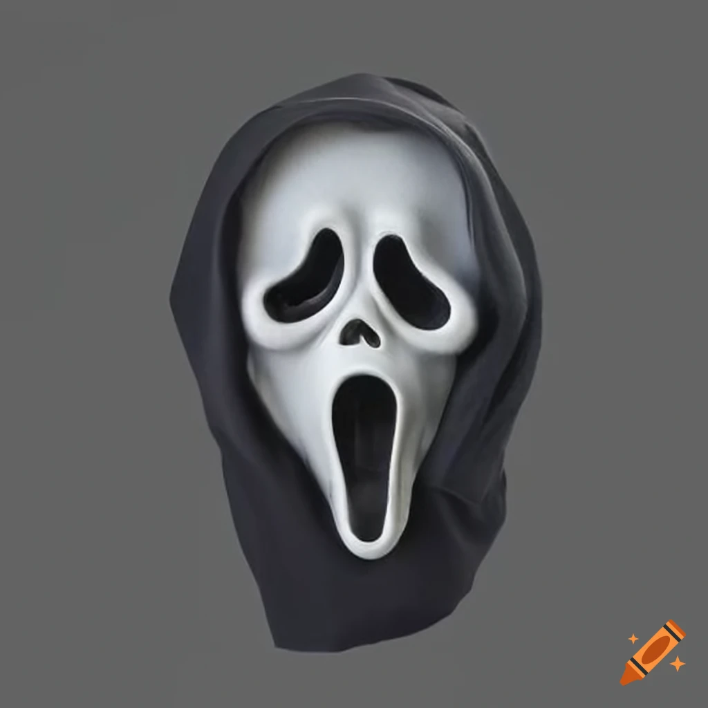 Concept for a new ghostface mask on Craiyon