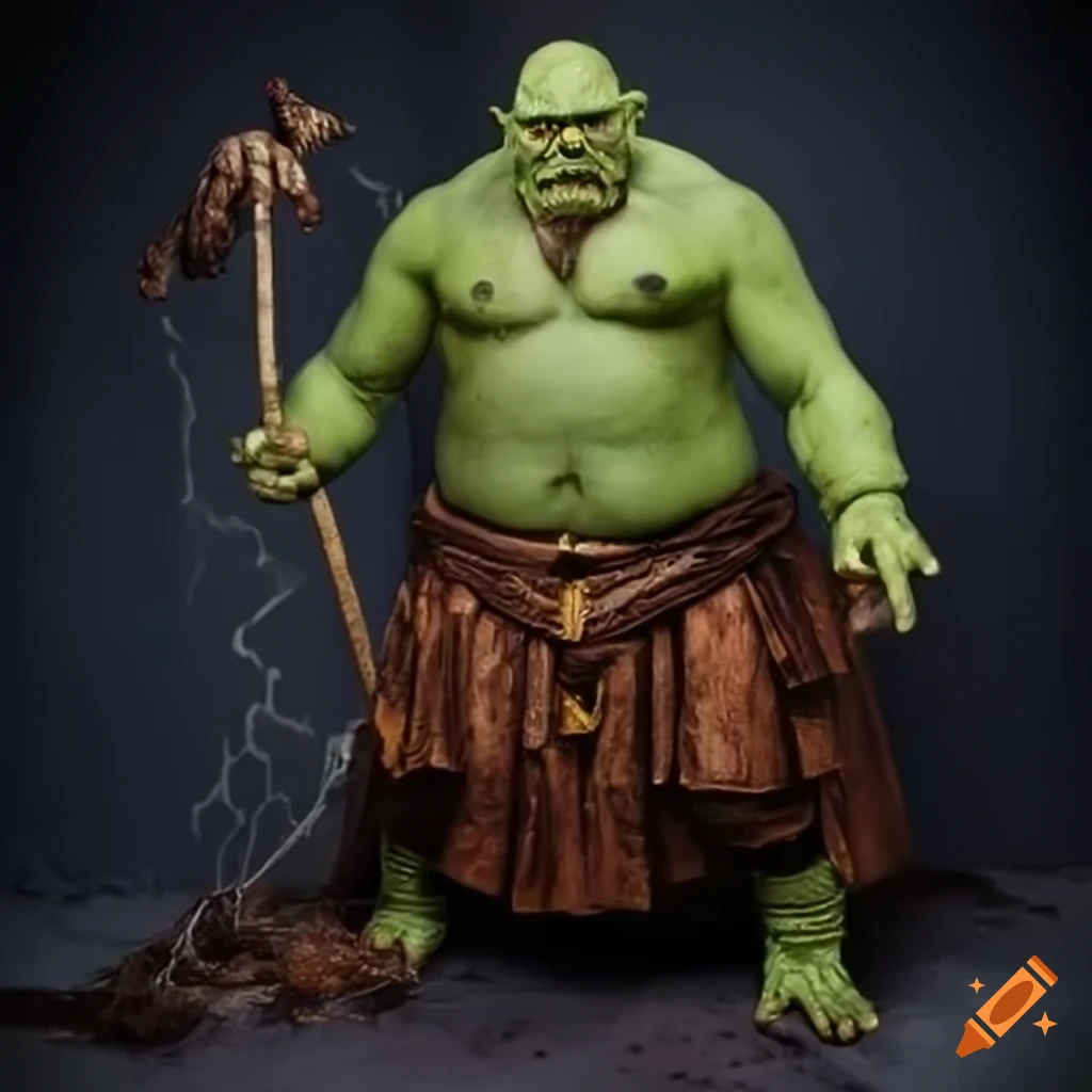 Digital art of an ogre wizard