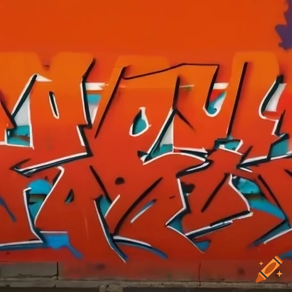 Graffiti-style logo with fading colors on Craiyon