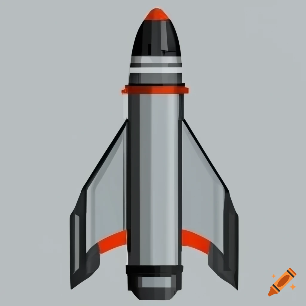 Side view of a spaceship on white background on Craiyon