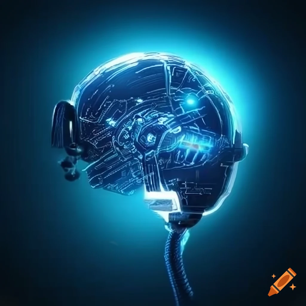 Illustration of futuristic technology on Craiyon