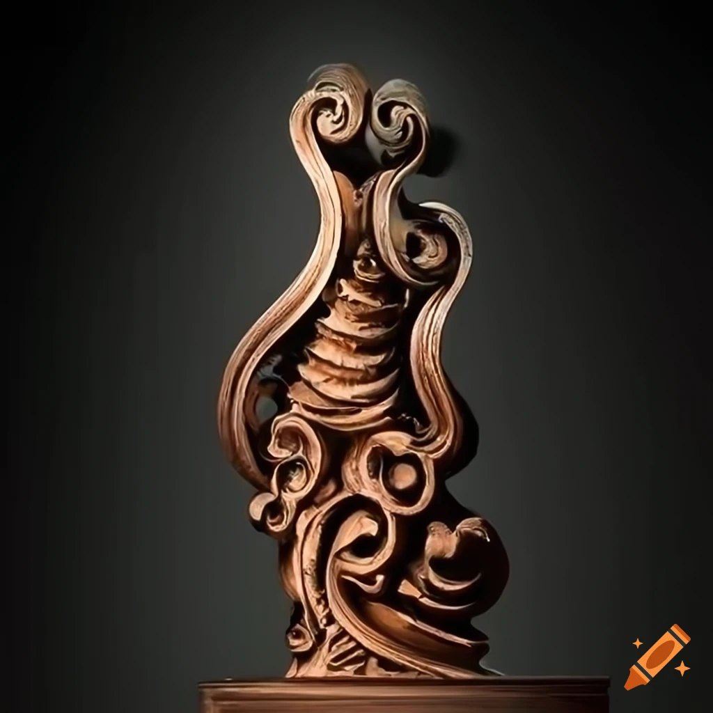 Detailed metalwork with variegated motif on Craiyon