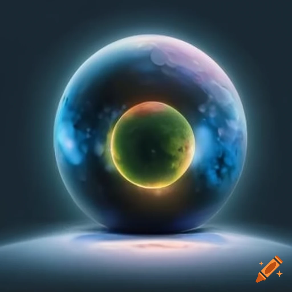 Image of a glowing magic ball on Craiyon