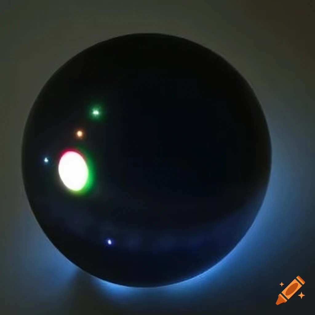 Image of a glowing magic ball on Craiyon