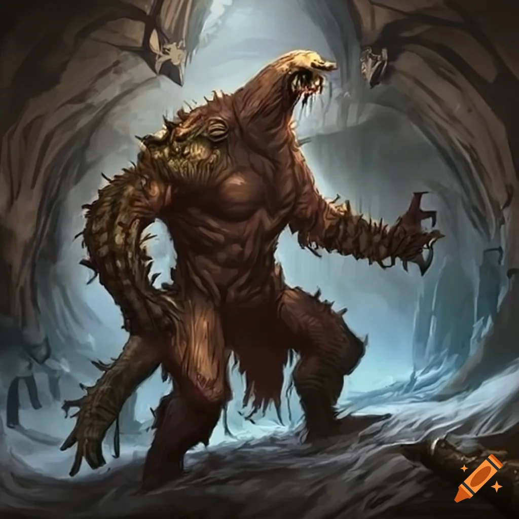 Artwork of beowulf fighting monsters on Craiyon