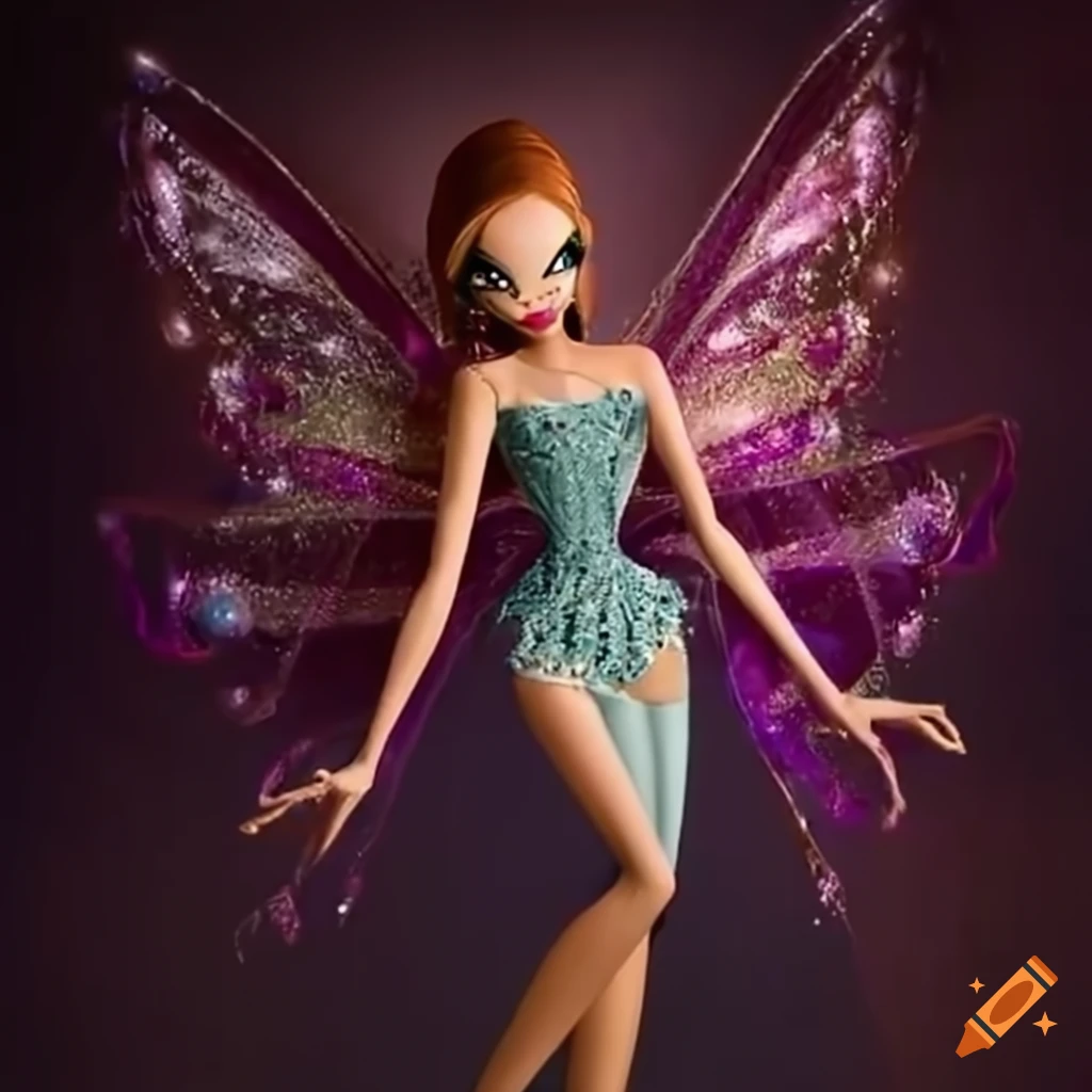 Illustration of a winx character on Craiyon