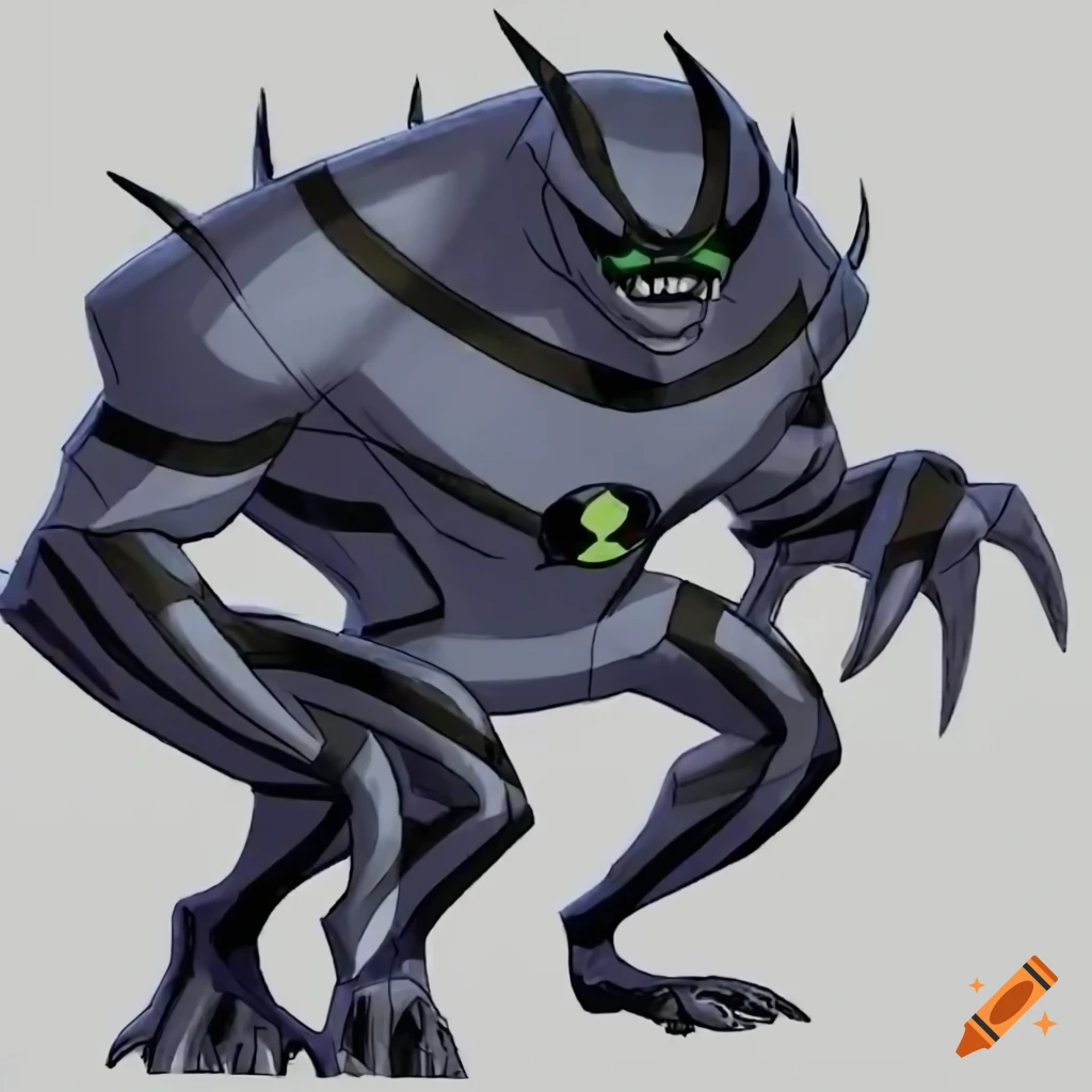 Black alien with spikes and energy powers on Craiyon