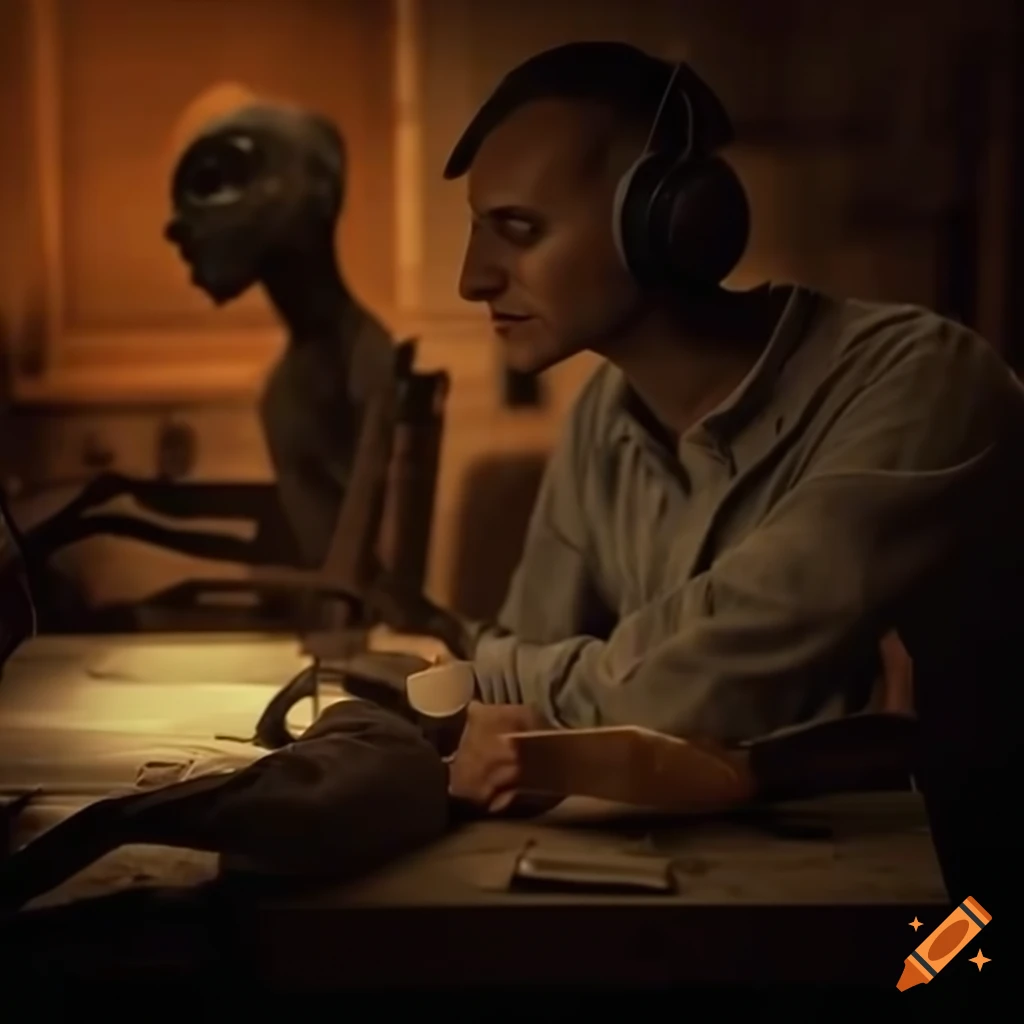 Aliens listening to the radio at work