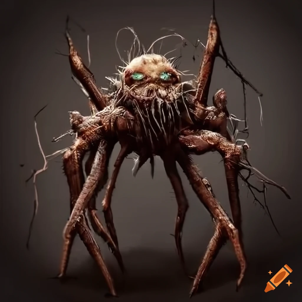 Image of post-apocalyptic mutant spider on Craiyon