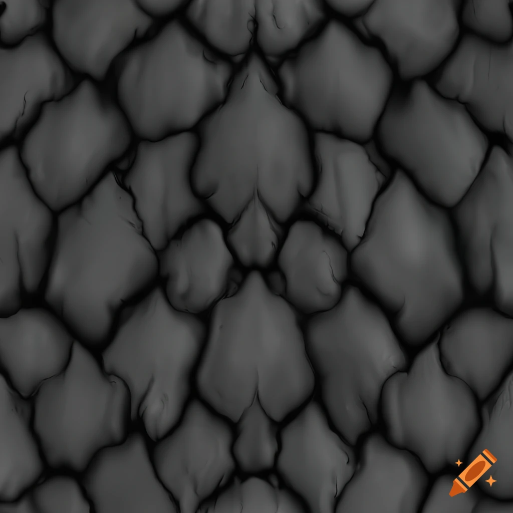 Seamless grayscale dragon scale texture on Craiyon