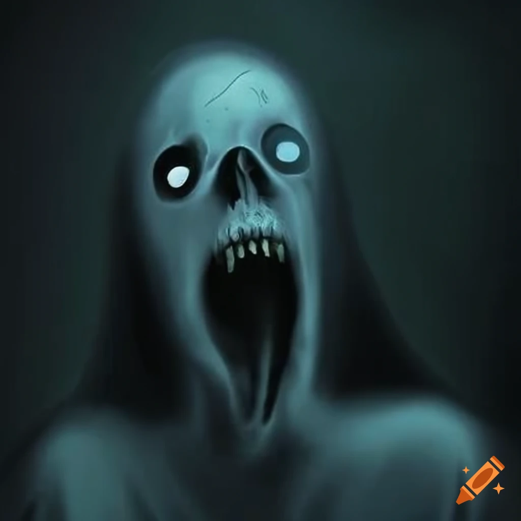 Creepy ghost on Craiyon