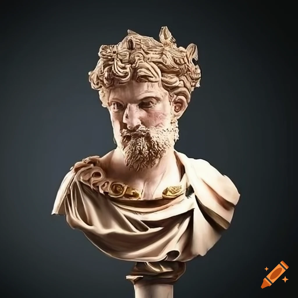 Sculpture of an ancient roman god on Craiyon