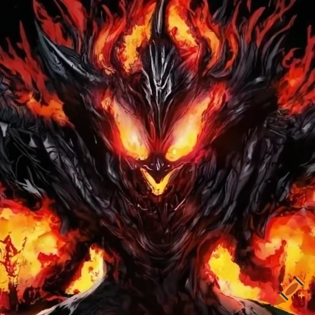 Collage of zetman, ghost rider, and boros on Craiyon