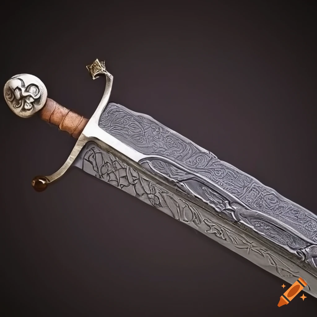 Intricate medieval sword on Craiyon