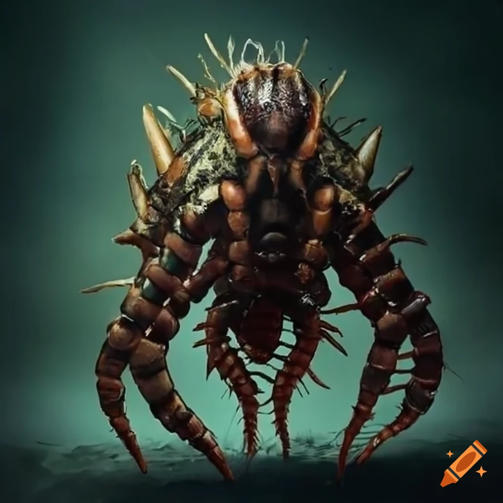 Image of a post-apocalyptic mutant centipede insect