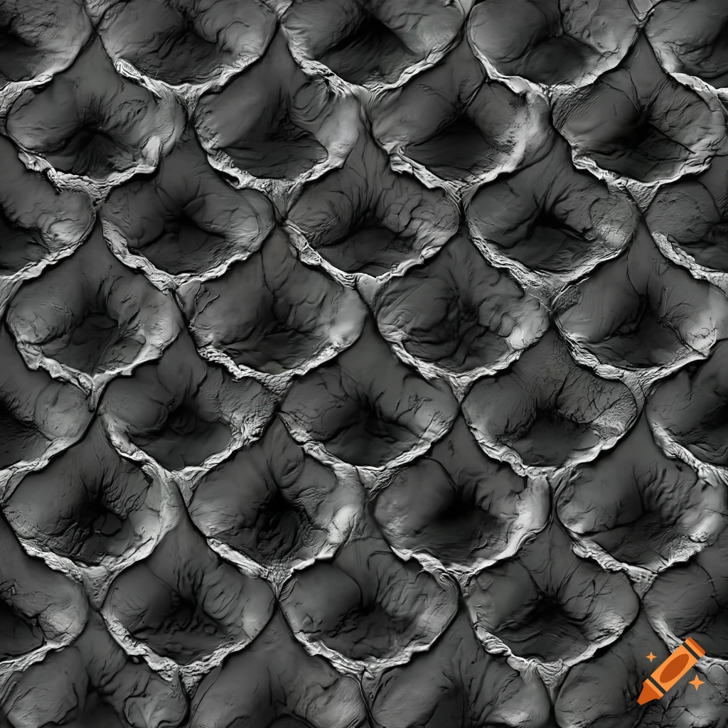 Seamless grayscale dragon scale texture on Craiyon