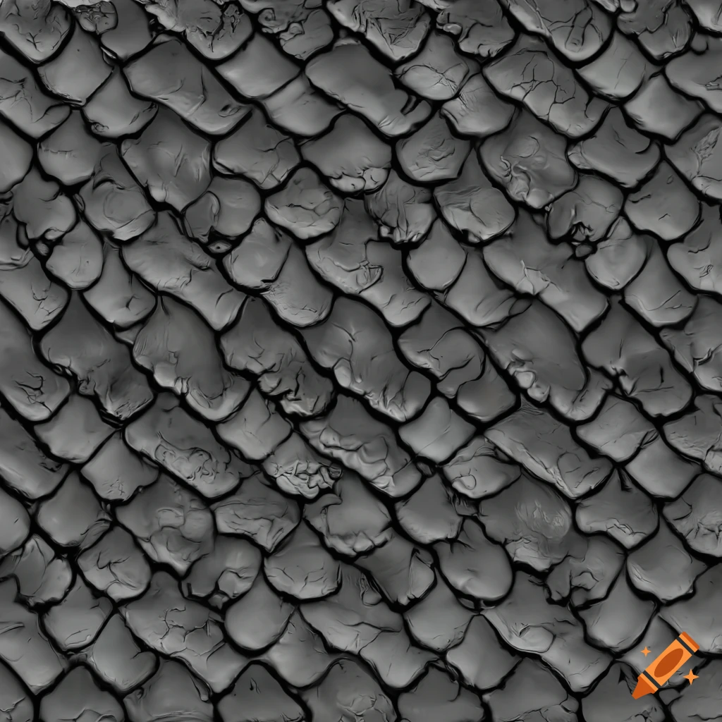 Seamless grayscale dragon scale texture on Craiyon