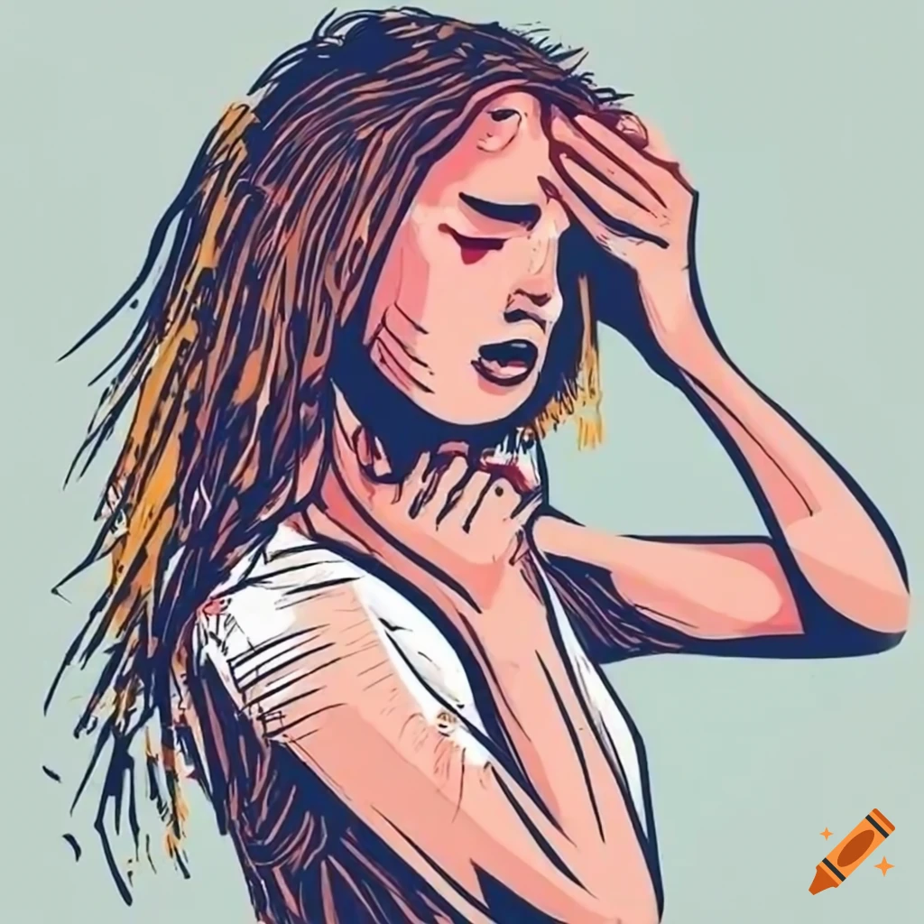 Drawing of a person carrying a heavy burden on Craiyon