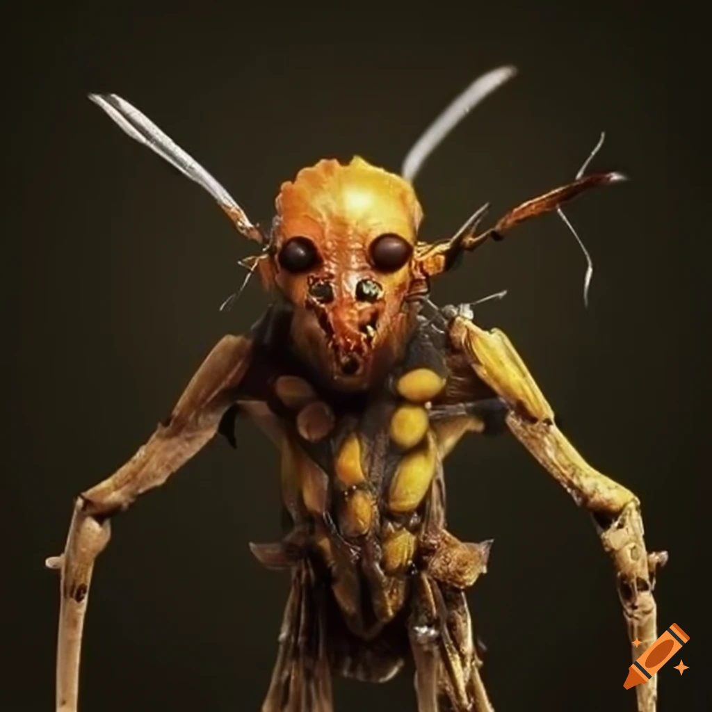 Image of a post-apocalyptic mutant wasp on Craiyon