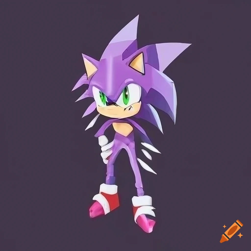 Geometric artwork of a female sonic in angular style on Craiyon