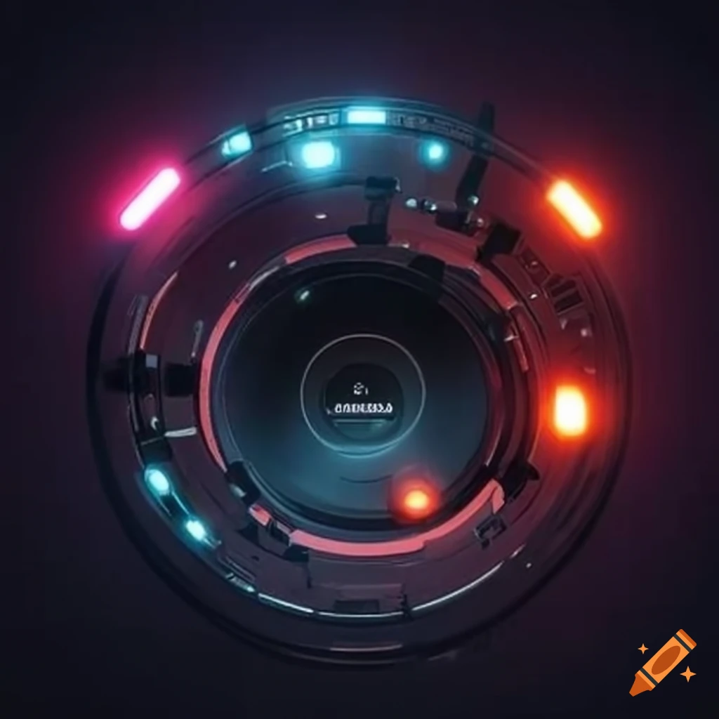 Futuristic scanning instrument with lights and buttons on Craiyon