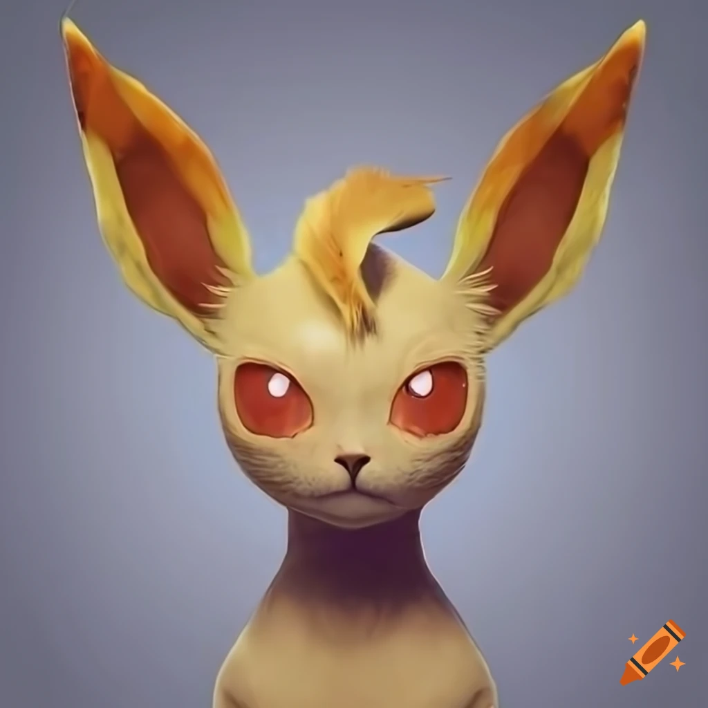 Close up portrait of a cute leafeon on Craiyon