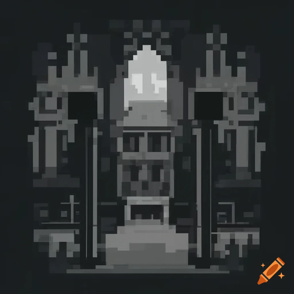 Pixel art of a mysterious victorian street on Craiyon