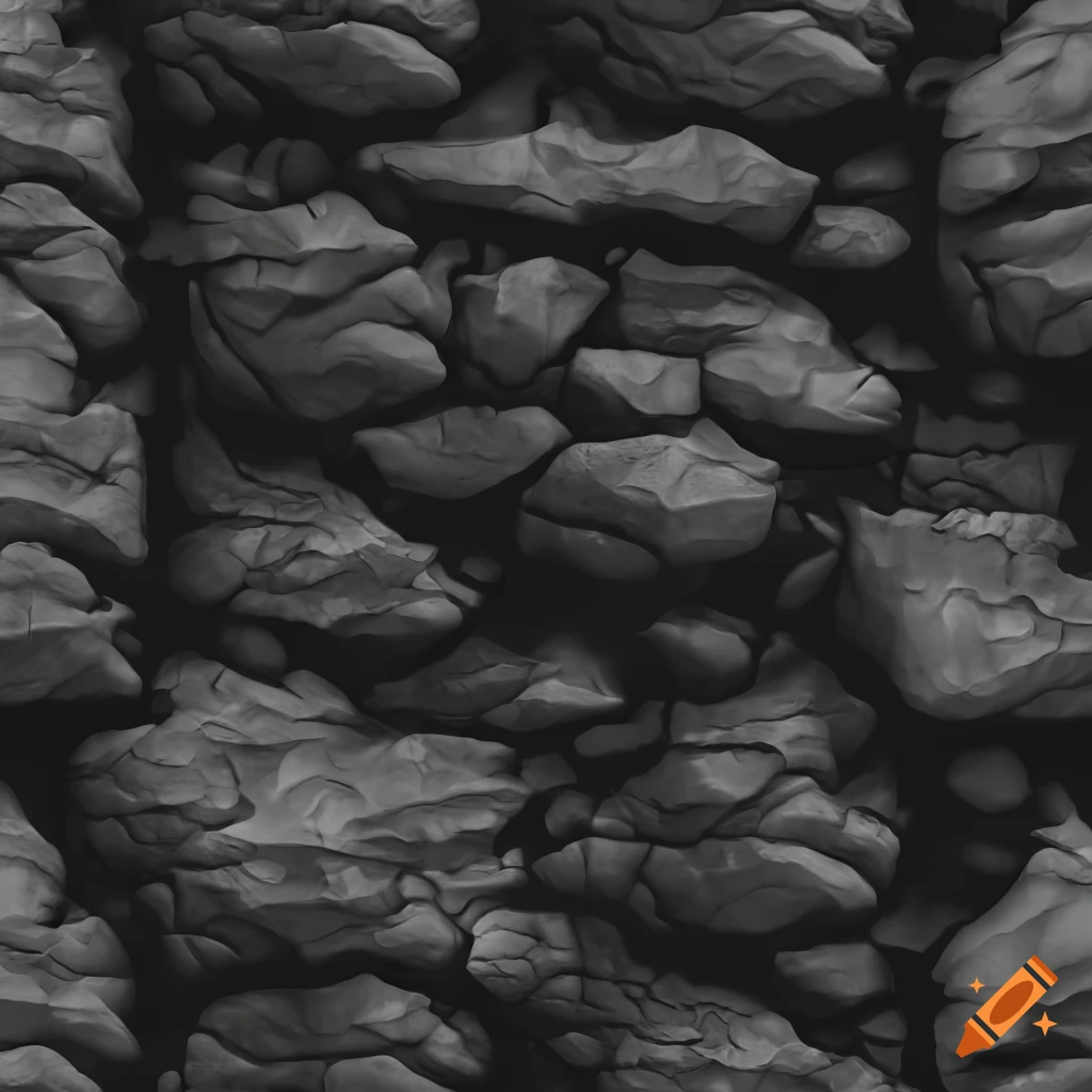 Seamless grayscale rock texture on Craiyon