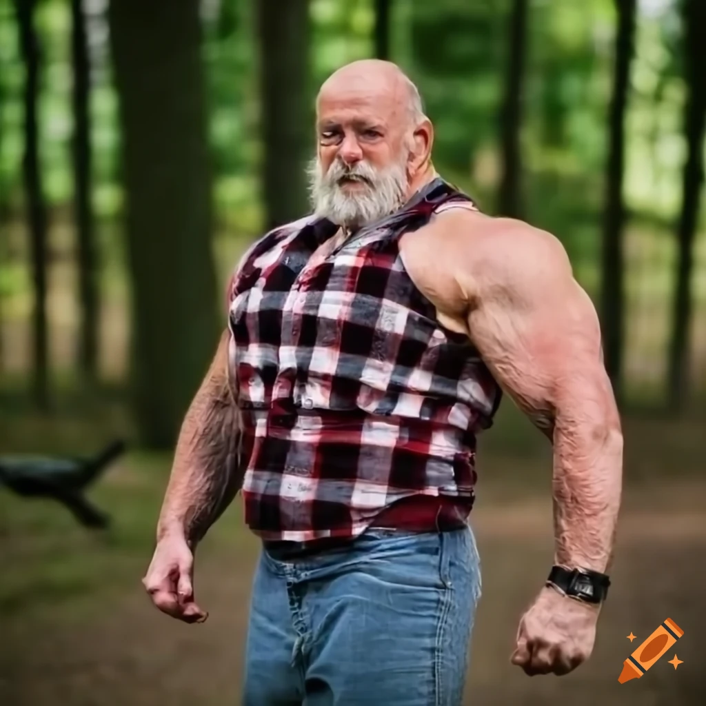 Photo of a bearded old man in the forest on Craiyon