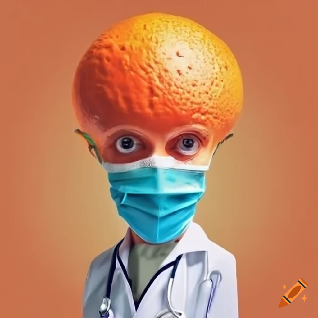 Colorful image of a doctor orange on Craiyon