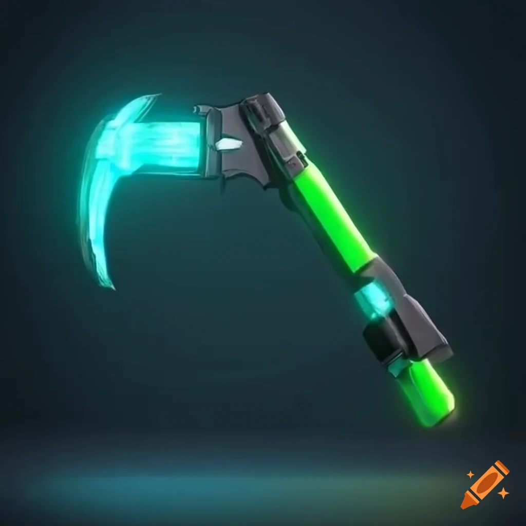 Futuristic pickaxe tool with advanced technology on Craiyon