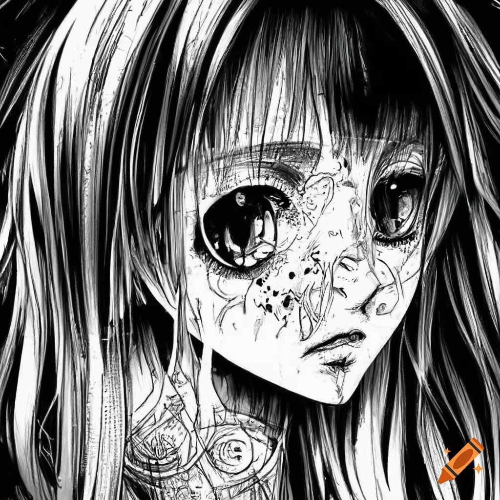 Detailed pencil drawing with heavy strokes on Craiyon