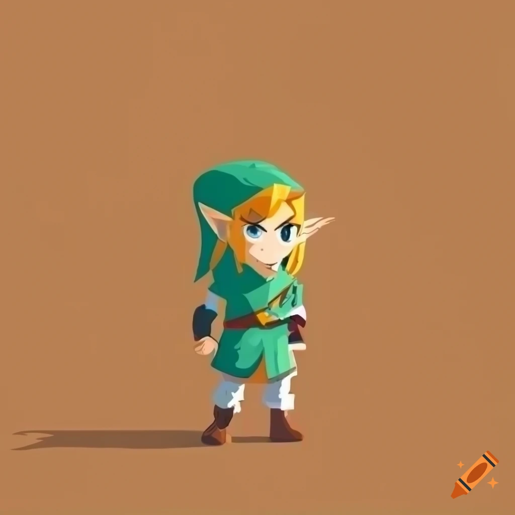 Minimalistic vector art of Link from Zelda on Craiyon