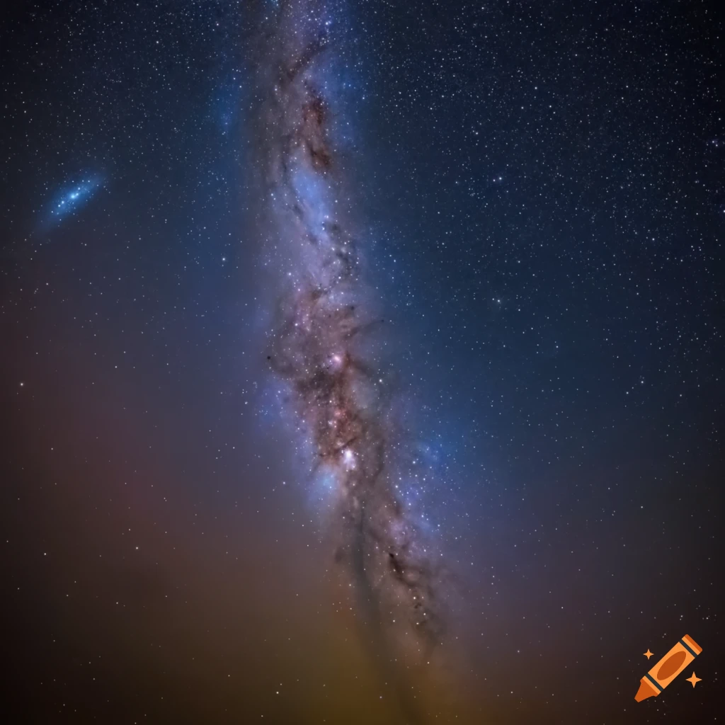 Andromeda galaxy in the night sky on Craiyon