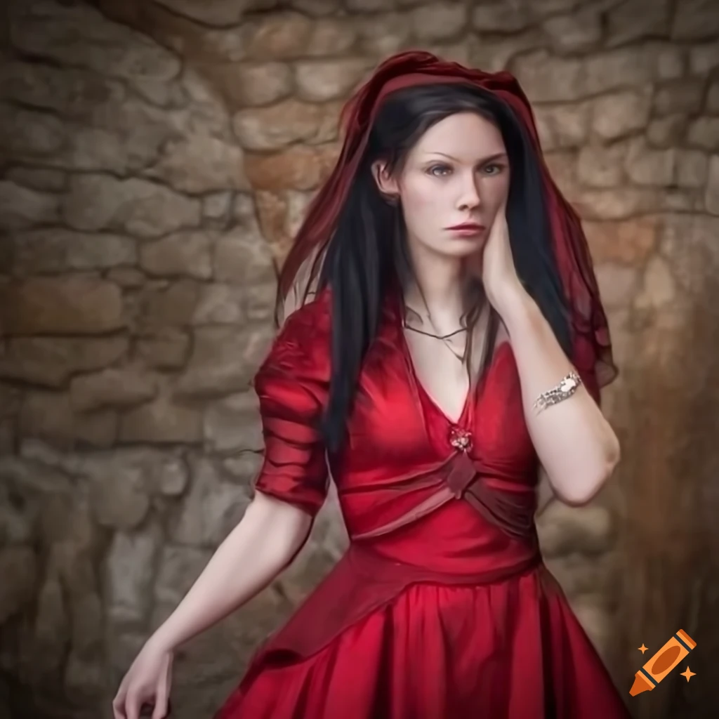 Portrait of an enchanting elven bard in a medieval town on Craiyon