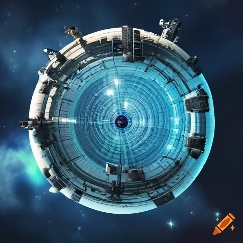 Sci-fi image of a starbase station in space on Craiyon