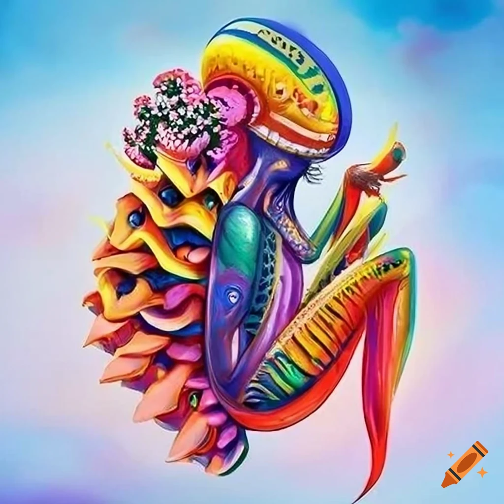 Abstract artwork with vibrant colors and perfect composition on Craiyon