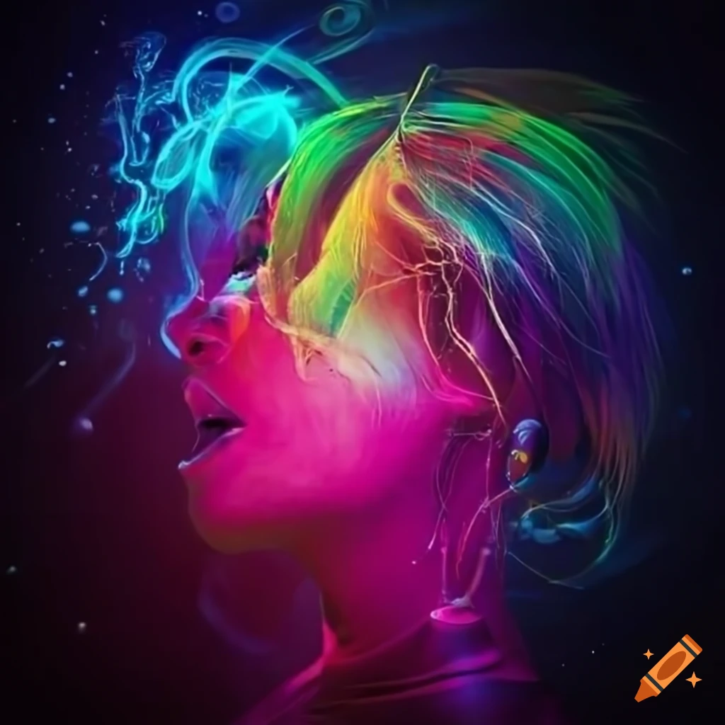 Colorful dj background on Craiyon