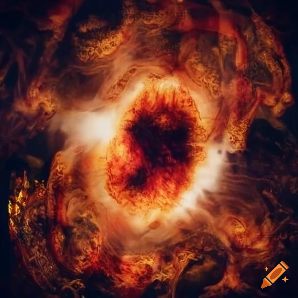 Explosive artwork inspired by lovecraft