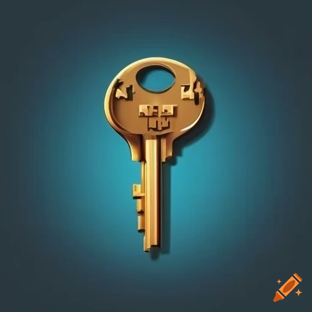 Dynamic and luxurious logo with keys for a real estate company on Craiyon