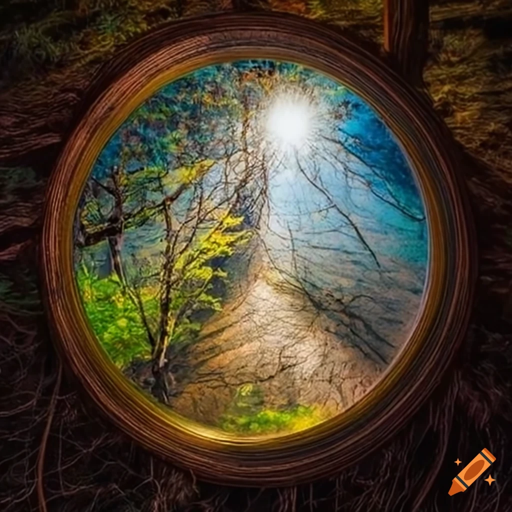 Abstract mirror image on Craiyon