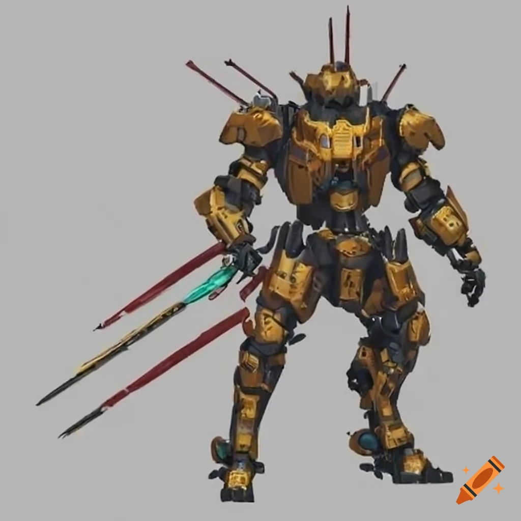Chinese-inspired mecha design on Craiyon