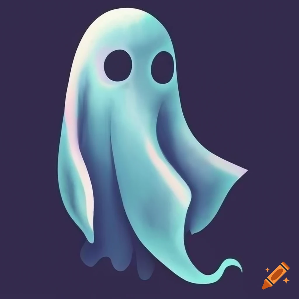 Minimalistic ghost sheet tattoo design on white background on Craiyon