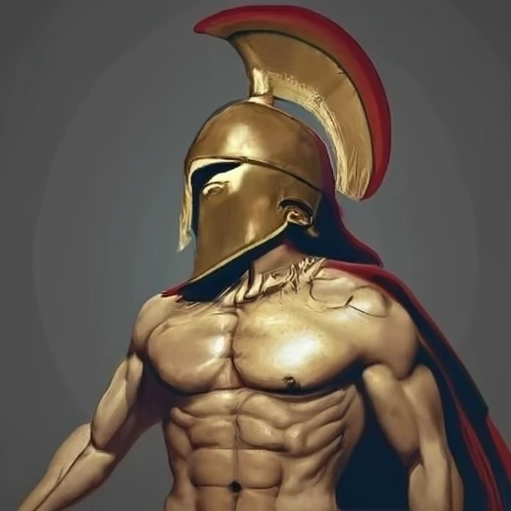 Portrait of leonidas, leader of ancient greece