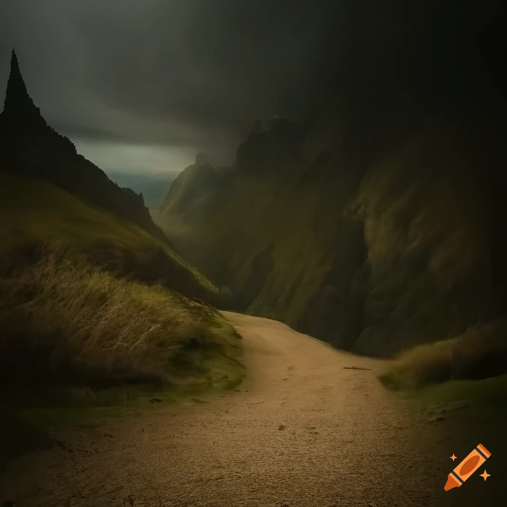 Detailed photo of a path leading to a castle